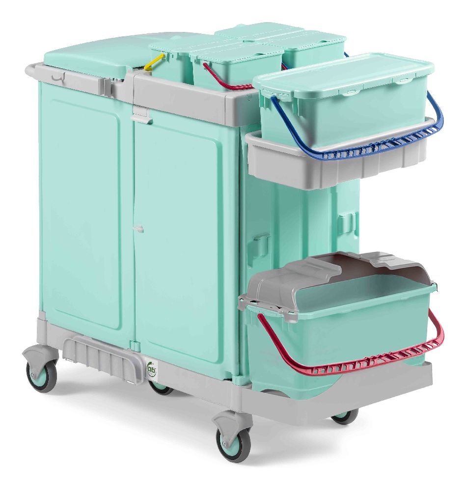 ALPHA AB PLUS 0803705 – Antibacterial plastic trolley with Click Safe ...